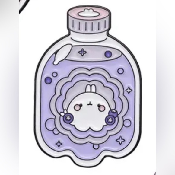 Jewelry | 315 Purple Kawaii Bunny In A Bottle Enamel Pin | Poshmark